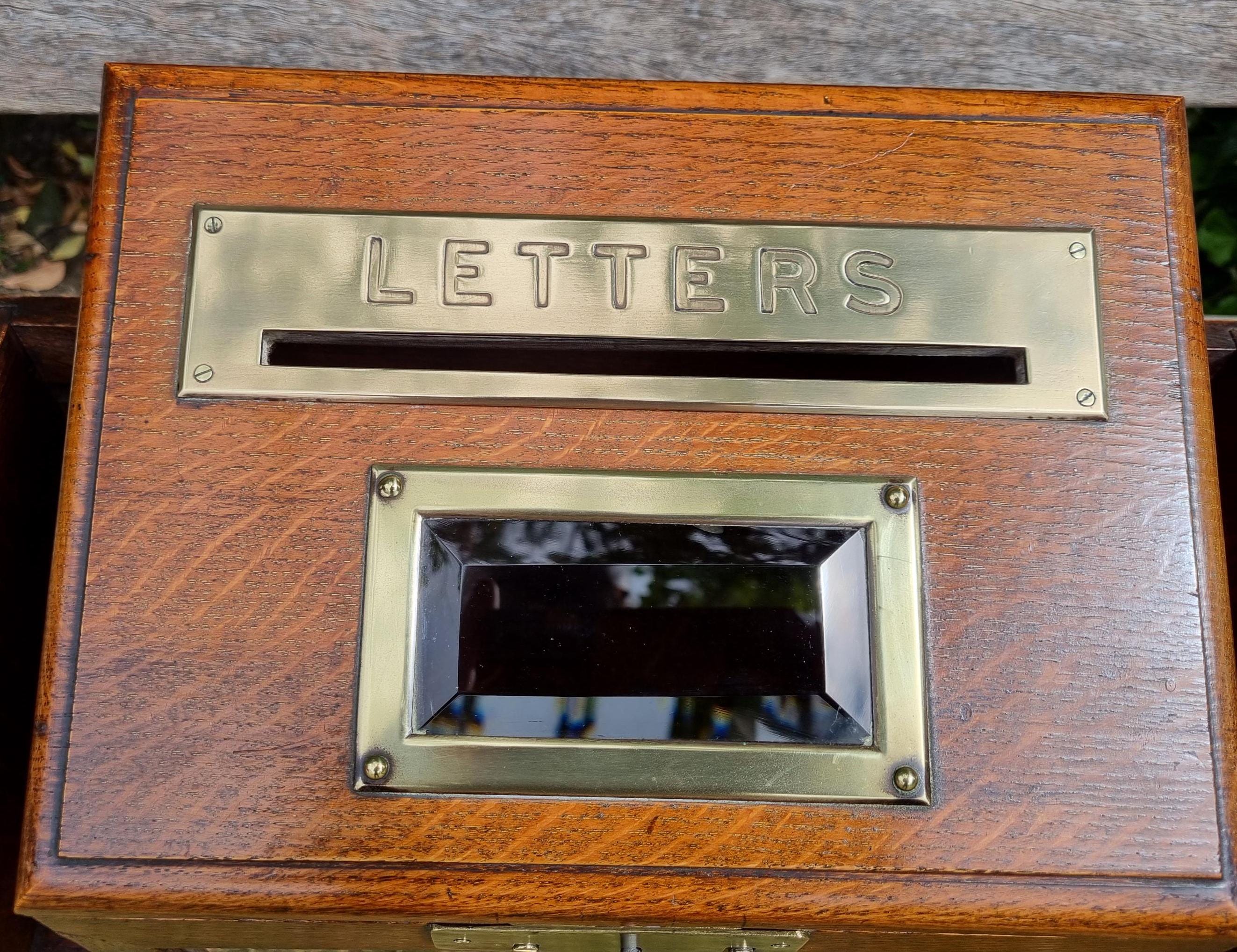 Antique Oak 'country House' Post Box With Brass, 18" X 9" C 1880 - Etsy