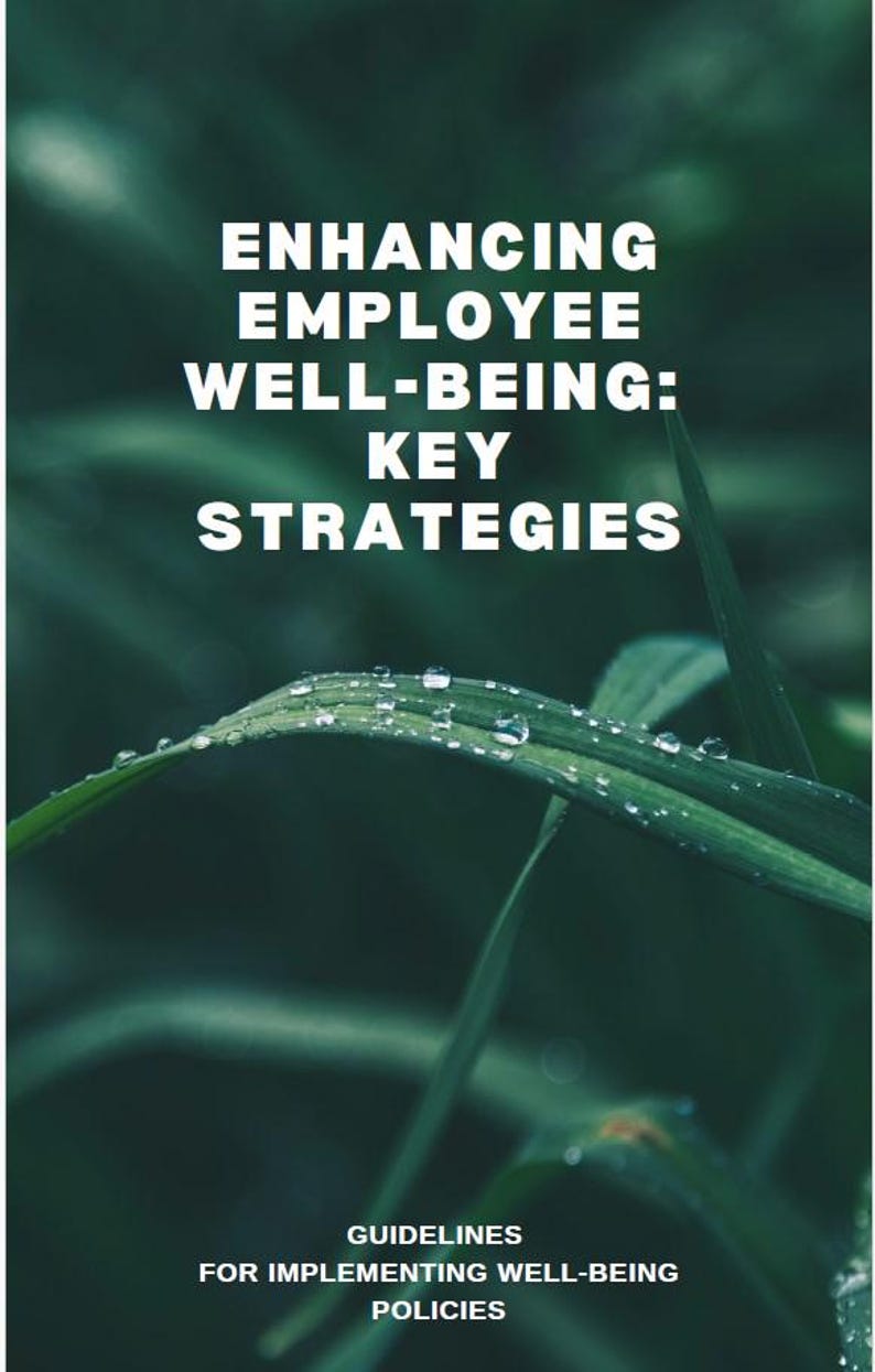 Enhancing Employee Well-being: Key Strategies. Guidelines for ...