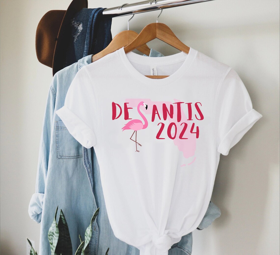 Desantis 2024 Florida Flamingo T-shirt, Ron Desantis, Desantis Flamingo ...