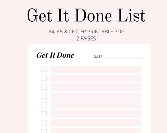 PRINTABLE Weekly Planner & Schedule Pink to Do List Work - Etsy