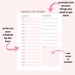 PRINTABLE Weekly Planner & Schedule, Pink to Do List, Work Productivity ...