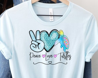 Turtle Peace Shirt - Etsy