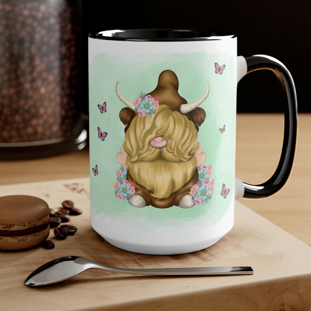 Highland Cow Cute Gonk Gnome Coffee Mug, 15oz Cute Gonk Gnome Coffee ...