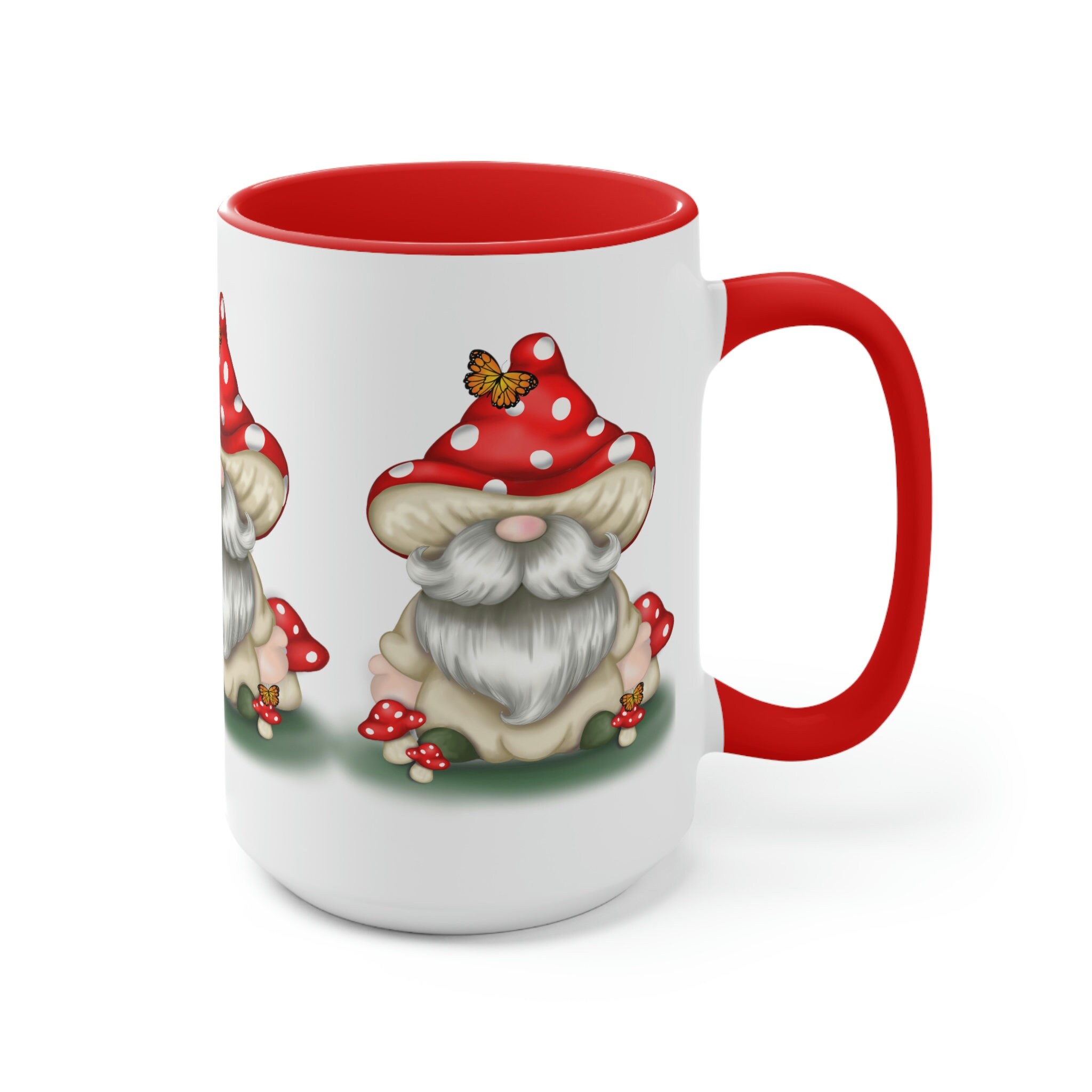Mushroom and Butterfly Gonk Gnome Coffee Mug, 15oz Gonk Gnome Cute ...