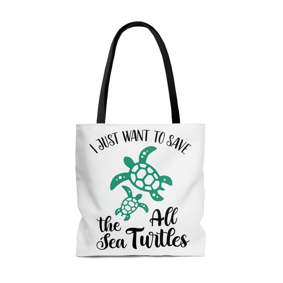 Save the Sea Turtles Tote Bag, Book Bag, Beach Bag AOP Tote Bag, Gift ...