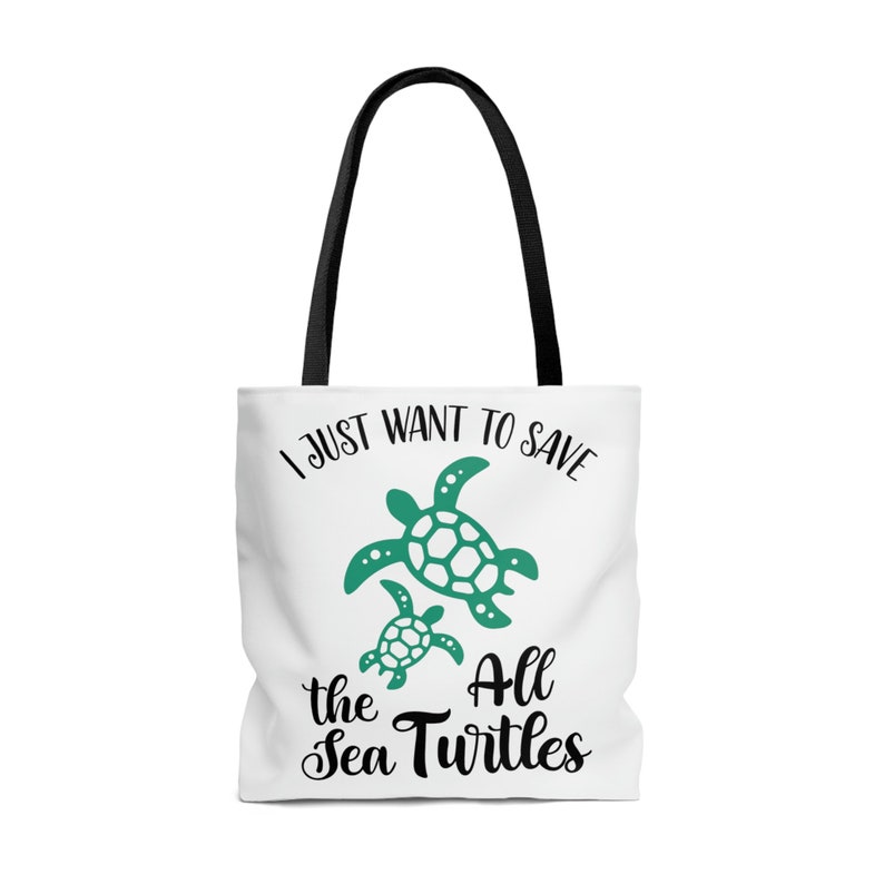 Save the Sea Turtles Tote Bag, Book Bag, Beach Bag AOP Tote Bag, Gift ...