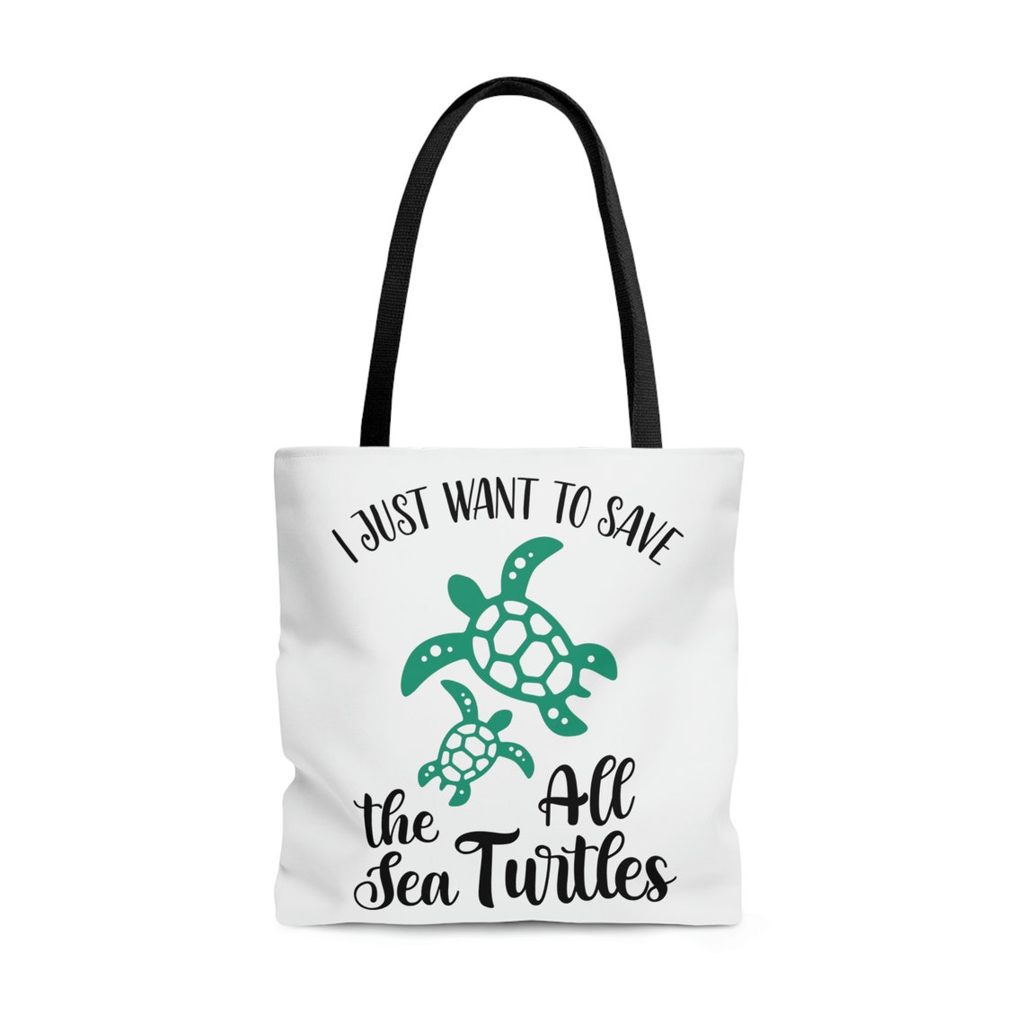 Save the Sea Turtles Tote Bag, Book Bag, Beach Bag AOP Tote Bag, Gift ...