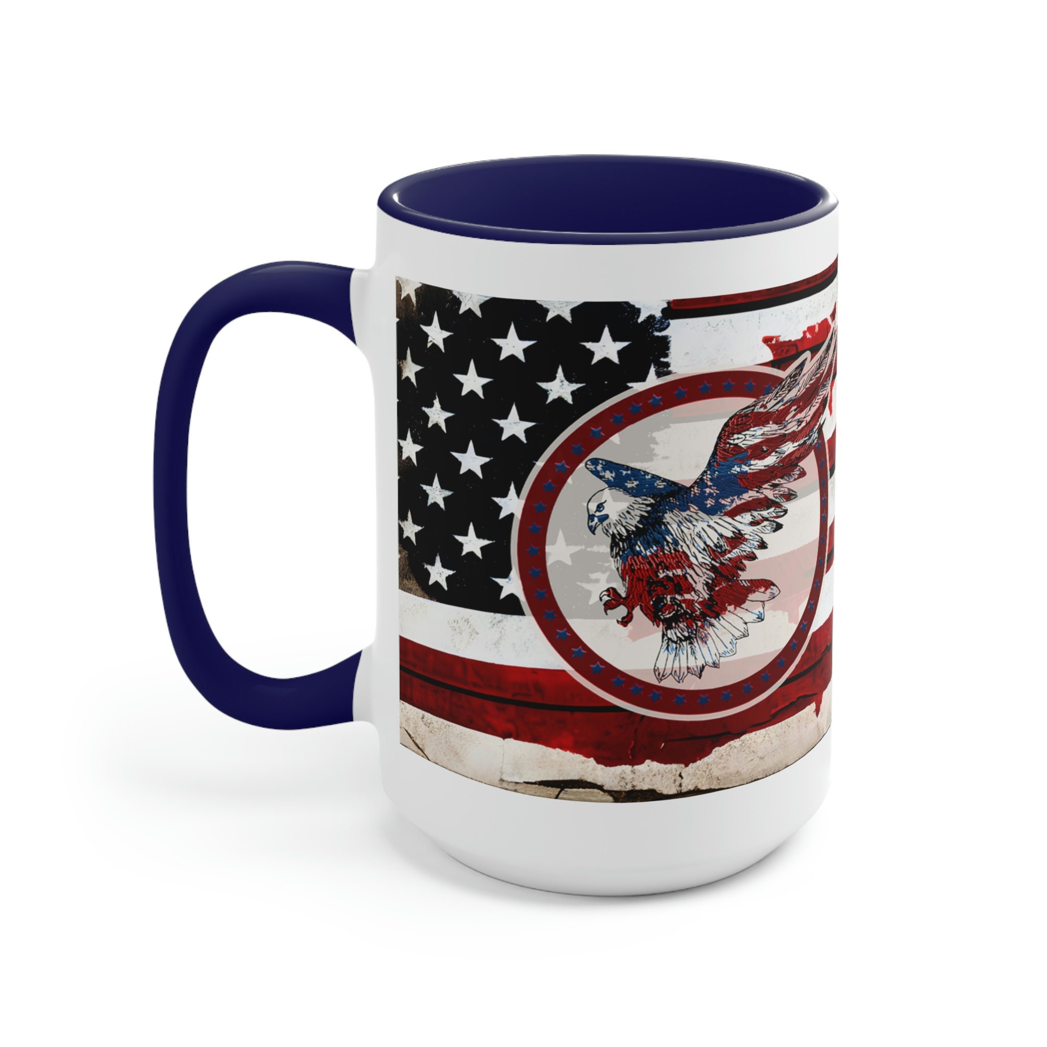 American Eagle Flag Patriotic Coffee Mug, 15oz America Patriot Eagle ...