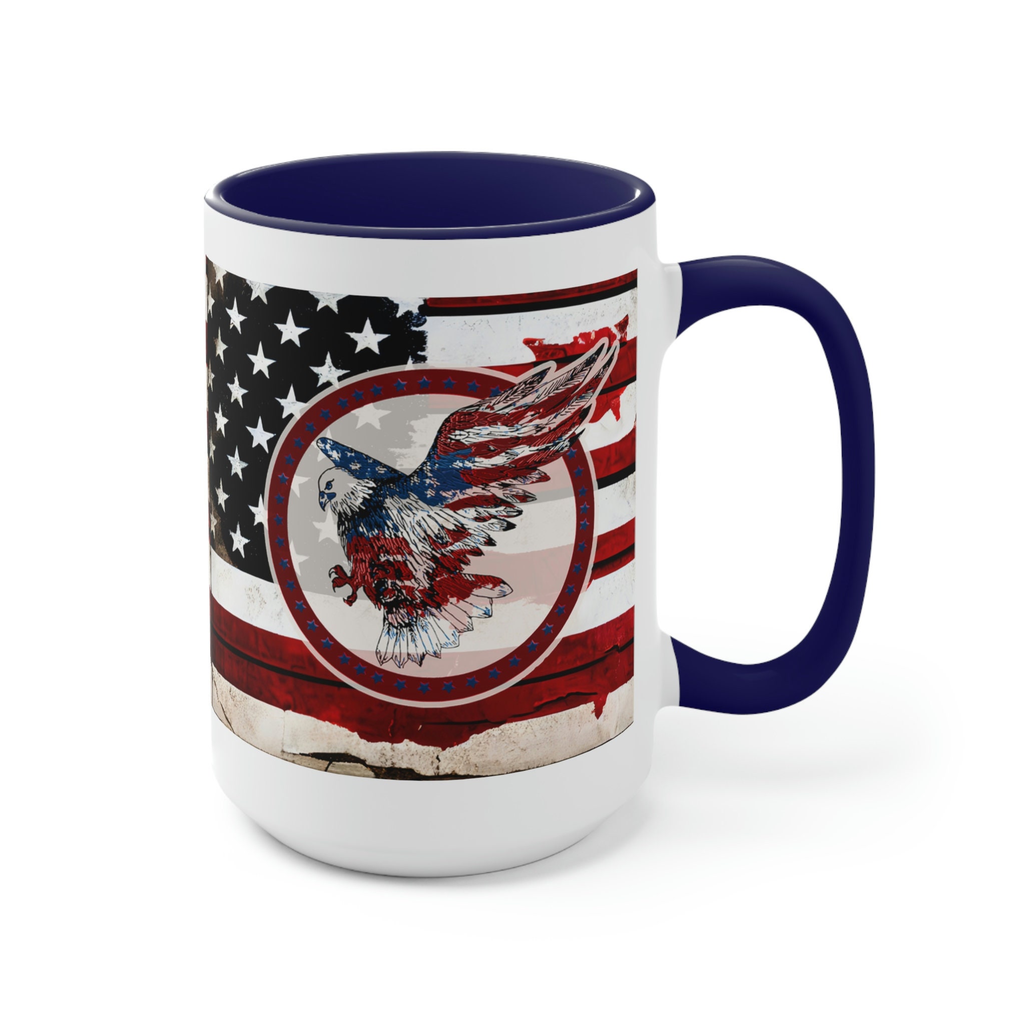 American Eagle Flag Patriotic Coffee Mug, 15oz America Patriot Eagle ...