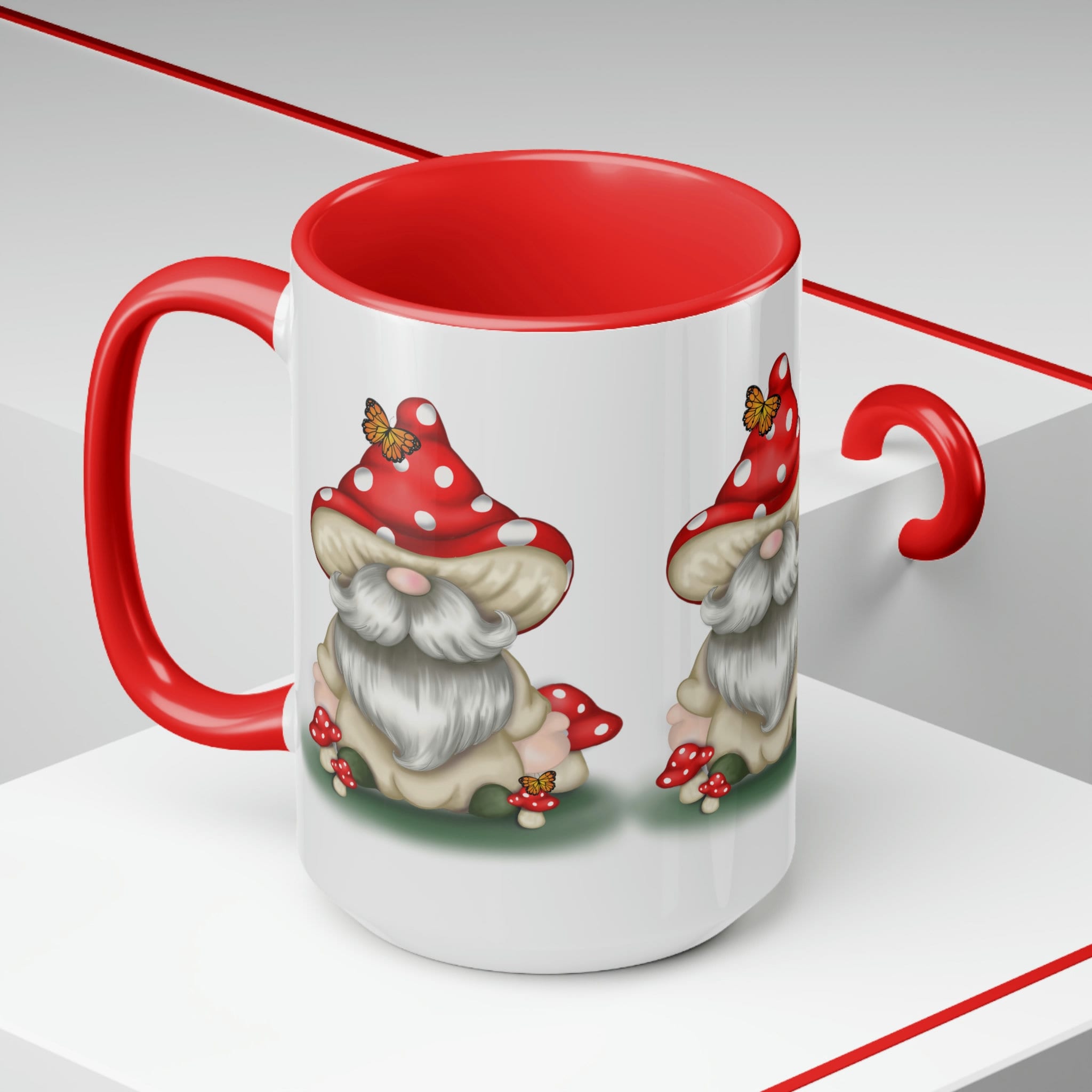 Mushroom and Butterfly Gonk Gnome Coffee Mug, 15oz Gonk Gnome Cute ...