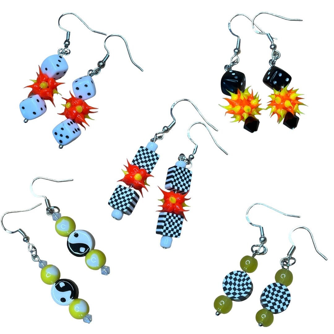 Punky Brewster Funky Variation Checkerboard Dice Spikey - Etsy