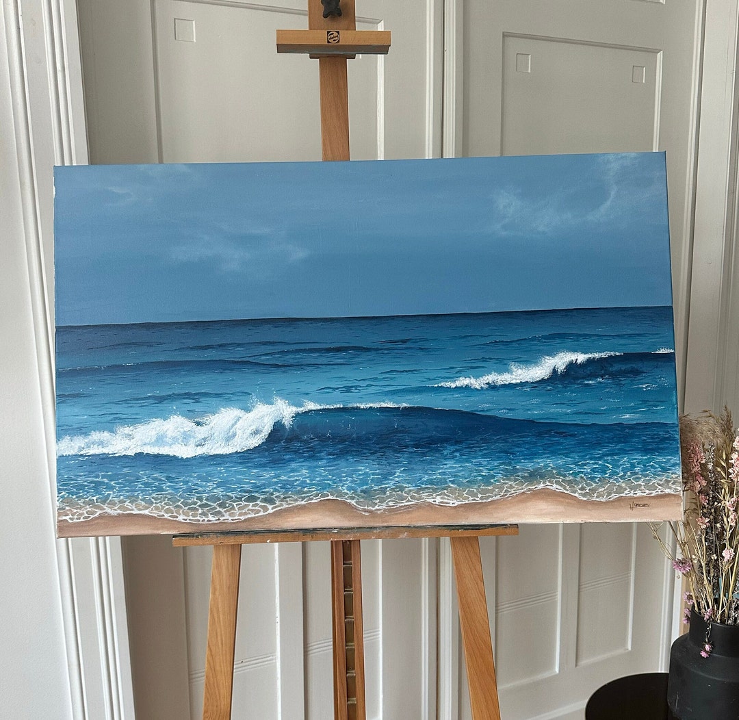 Captivating Oil Painting of the Sea and Waves 60 X 100 Cm - Etsy