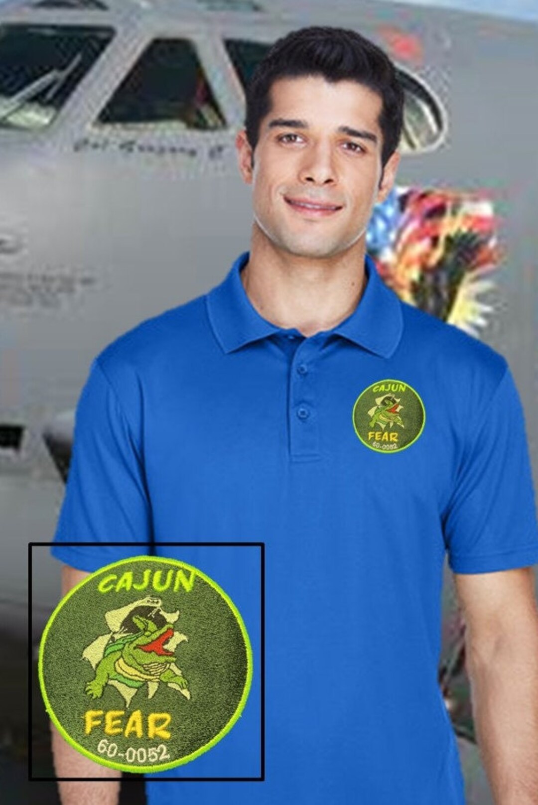 Embroidered B-52 Nose Art Polo: Aviation Collection - Etsy