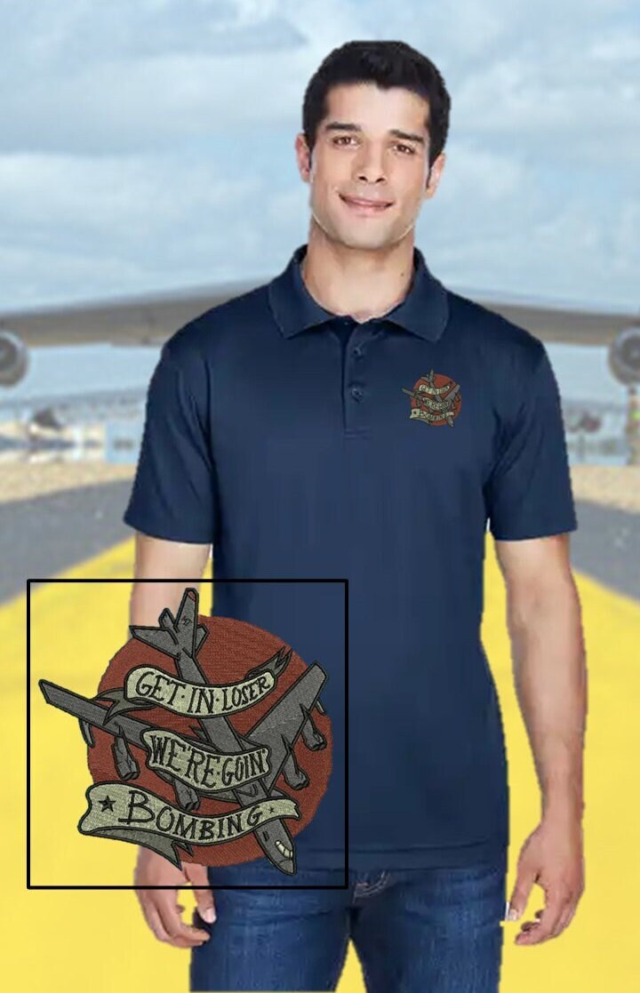 Embroidered B-52 Nose Art Polo: Aviation Collection - Etsy