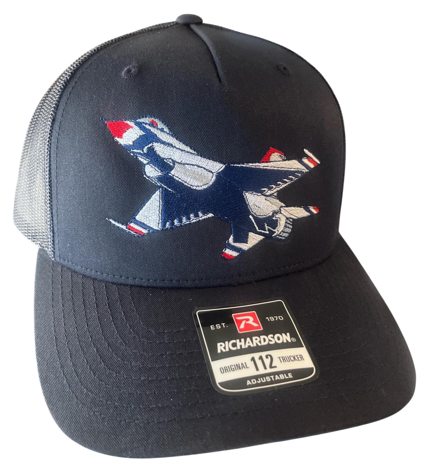 Thunderbirds F-16 Hat Richardson 112FP Cap Pre-curved United States Air ...
