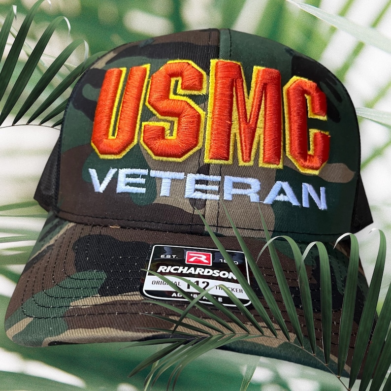 Veteran Service Cap: 3D Embroidered Military Patch - Richardson 112FP ...