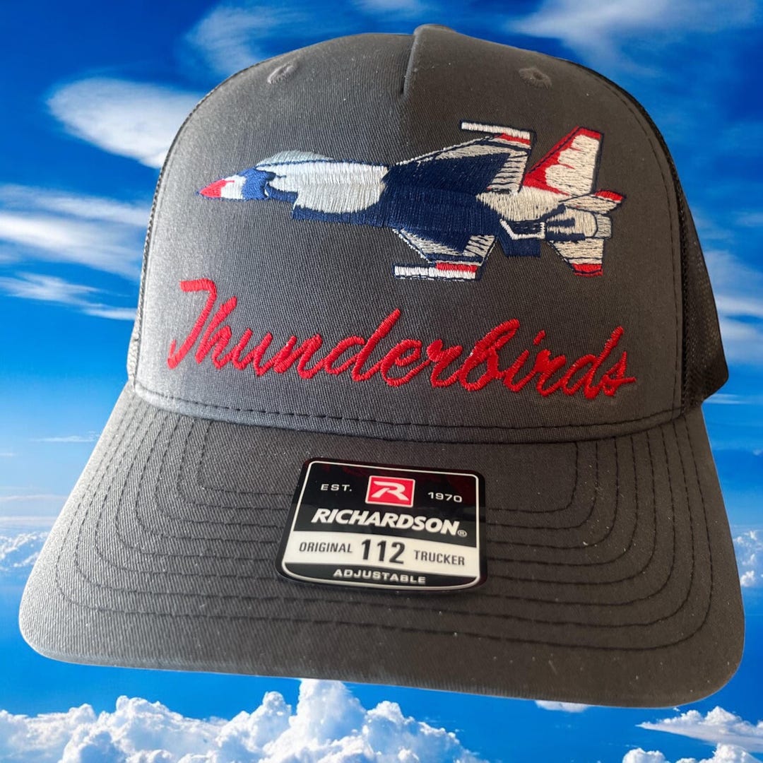 Thunderbirds F-16 Cap F16 Jet Hat Richardson 112FP Snapback Patriotic ...