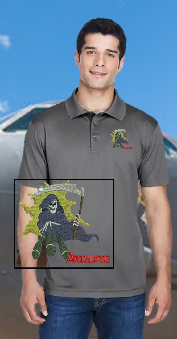 Embroidered B-52 Nose Art Polo: Aviation Collection - Etsy