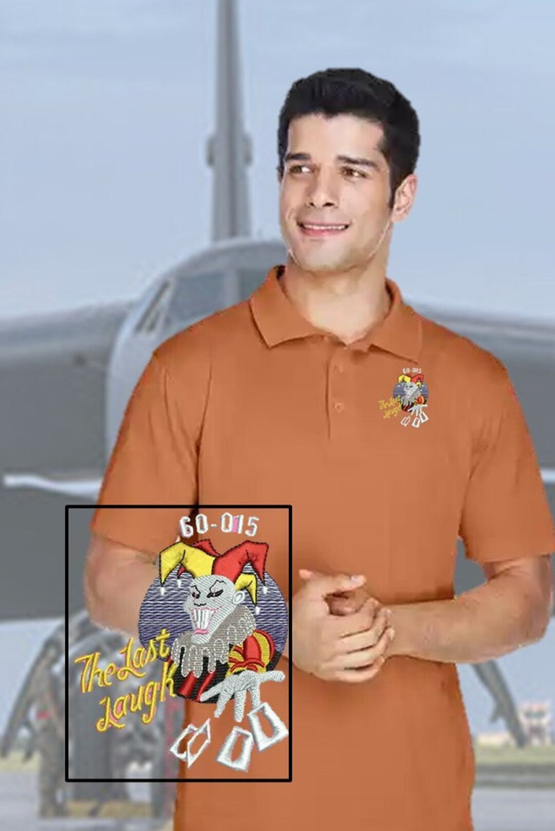 Embroidered B-52 Nose Art Polo: Aviation Collection - Etsy