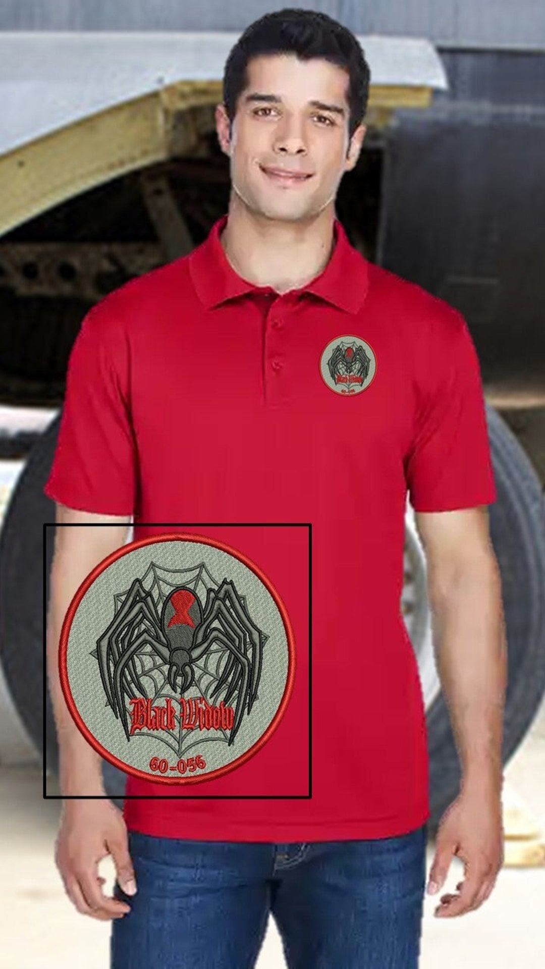 Embroidered B-52 Nose Art Polo: Aviation Collection - Etsy