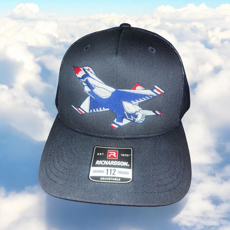 Thunderbirds F-16 Hat Richardson 112FP Cap Pre-curved United States Air ...