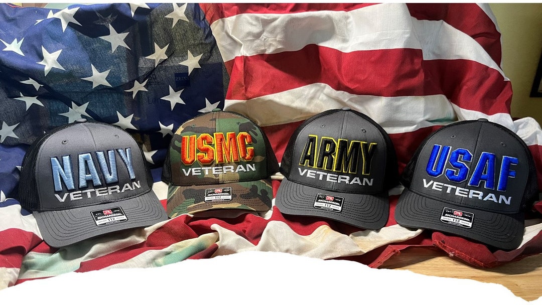 Veteran Service Cap: 3D Embroidered Military Patch - Richardson 112FP ...