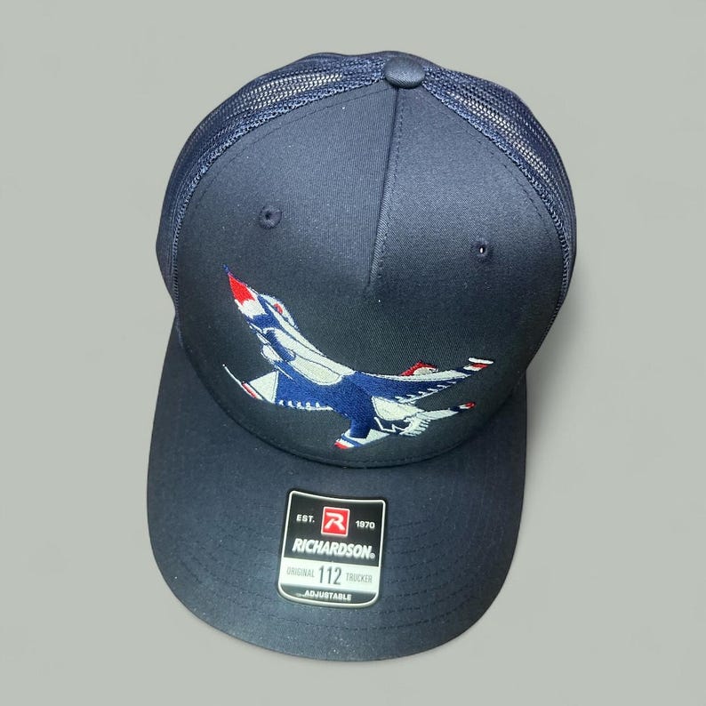 Thunderbirds F-16 Hat Richardson 112FP Cap Pre-curved United States Air ...