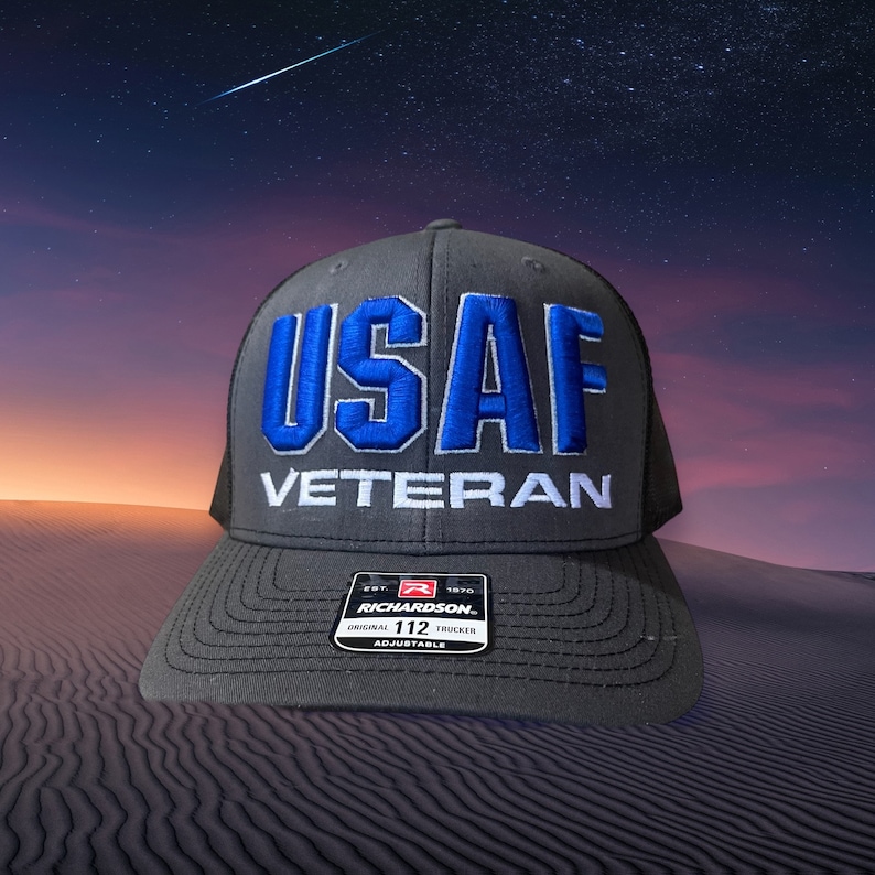Veteran Service Cap: 3D Embroidered Military Patch - Richardson 112FP ...