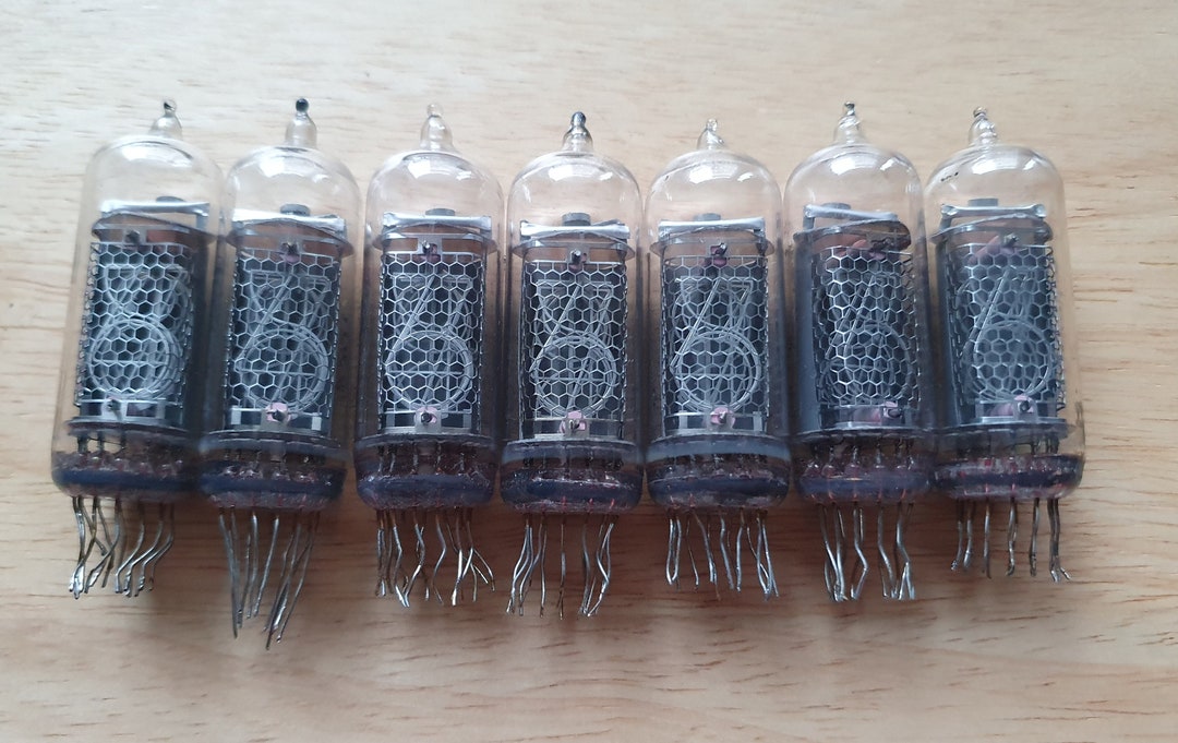 Lot of 7 In-14 Nixie Tubes. Same Production Year. for Nixie Clock ...