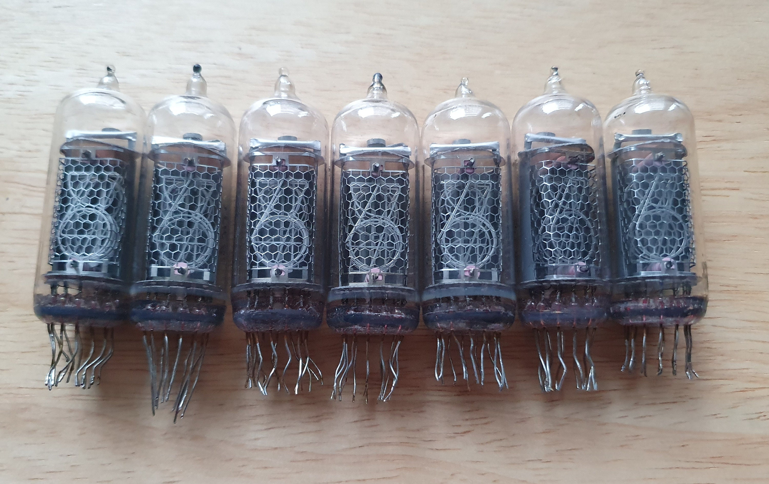 Lot of 7 In-14 Nixie Tubes. Same Production Year. for Nixie Clock ...