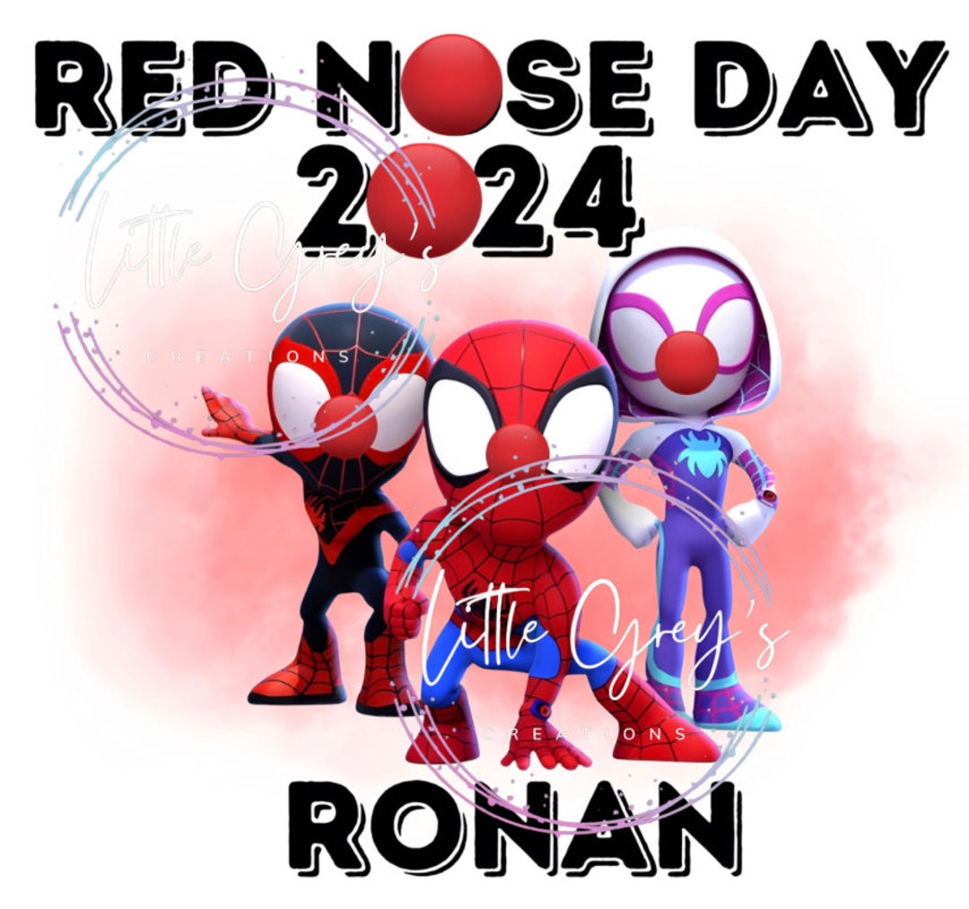 Spidey and Friends Red Nose Digital Design - Etsy