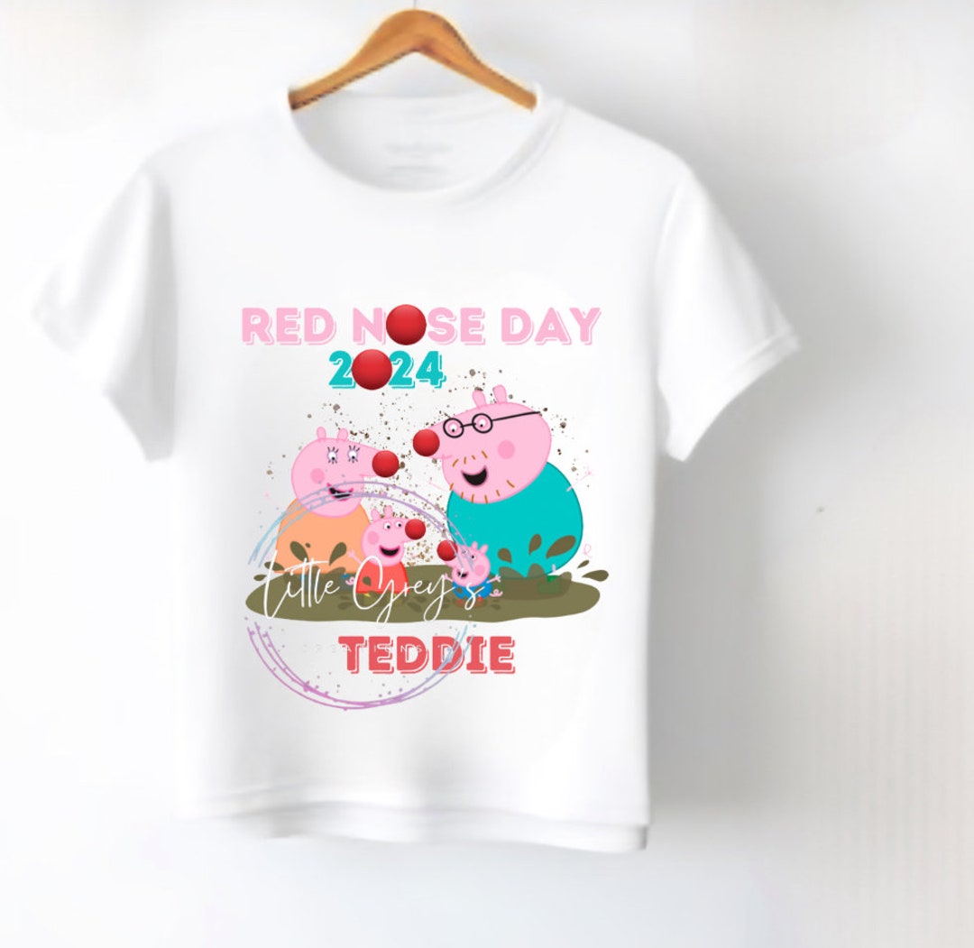 Red Nose Day Peppa Pig Digital Design - Etsy