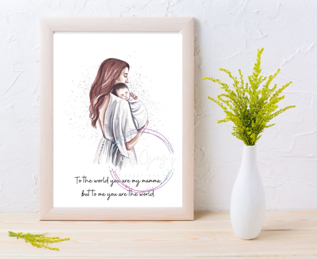 Mother and Baby Print - Etsy