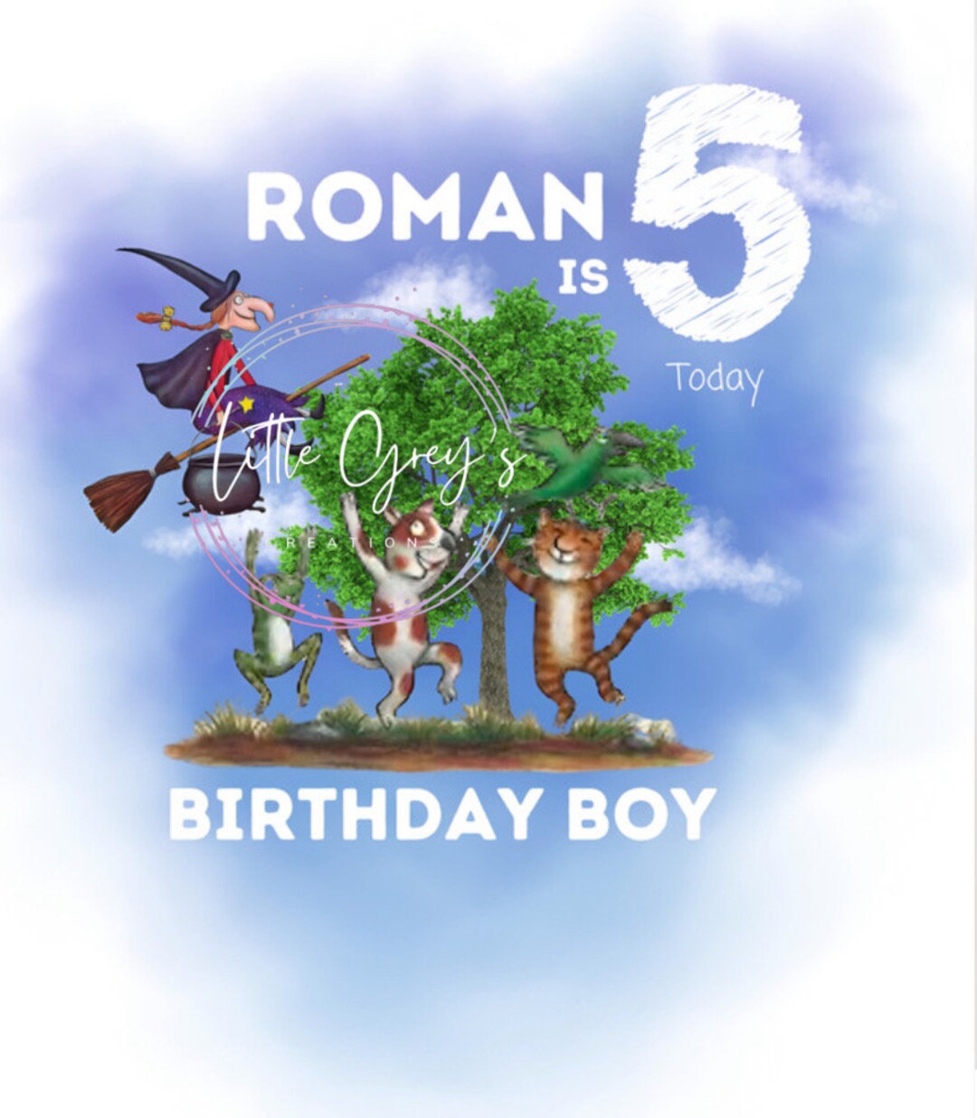 Personalised Room on the Broom Birthday Digital Design - Etsy