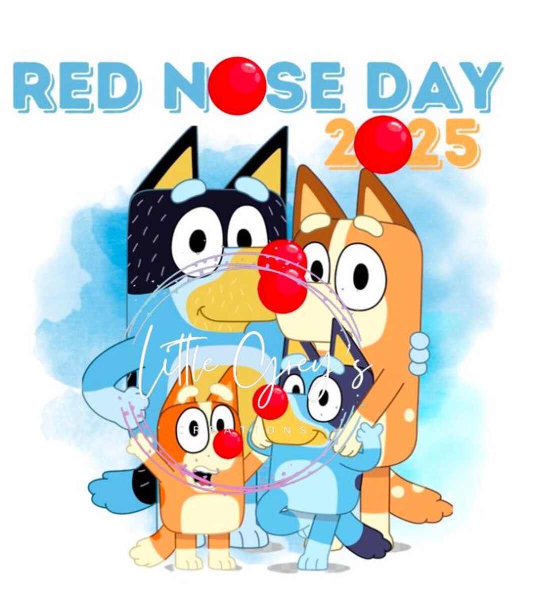 RED NOSE BLUEY Digital Design - Etsy
