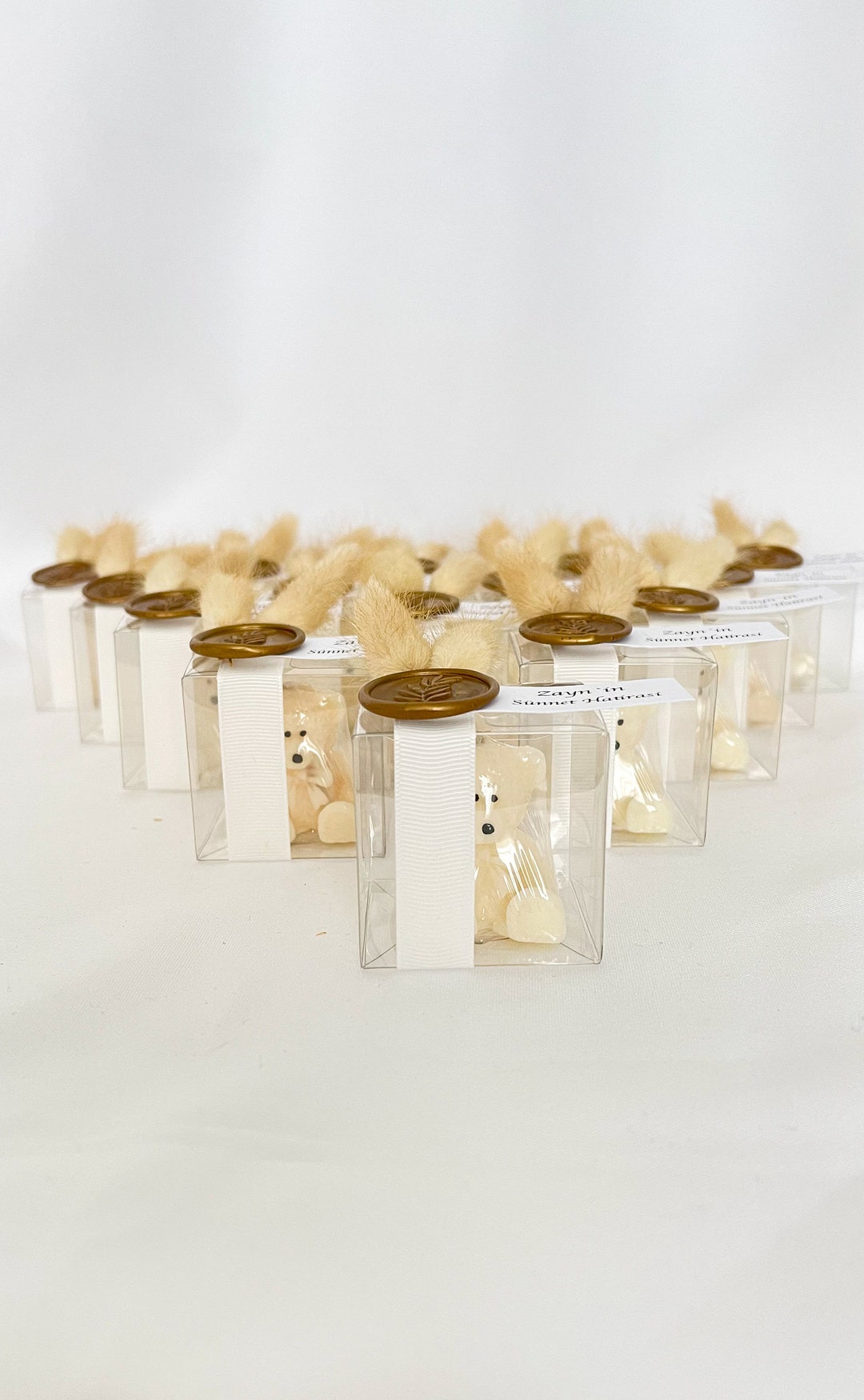 Teddy Bear Candle I Personalized Candle I Guest Gift I Circumcision ...