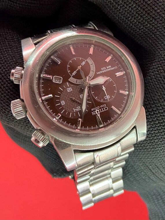 Citizen Eco-Drive Chronograph WR 100 — стильные мужск… - Gem
