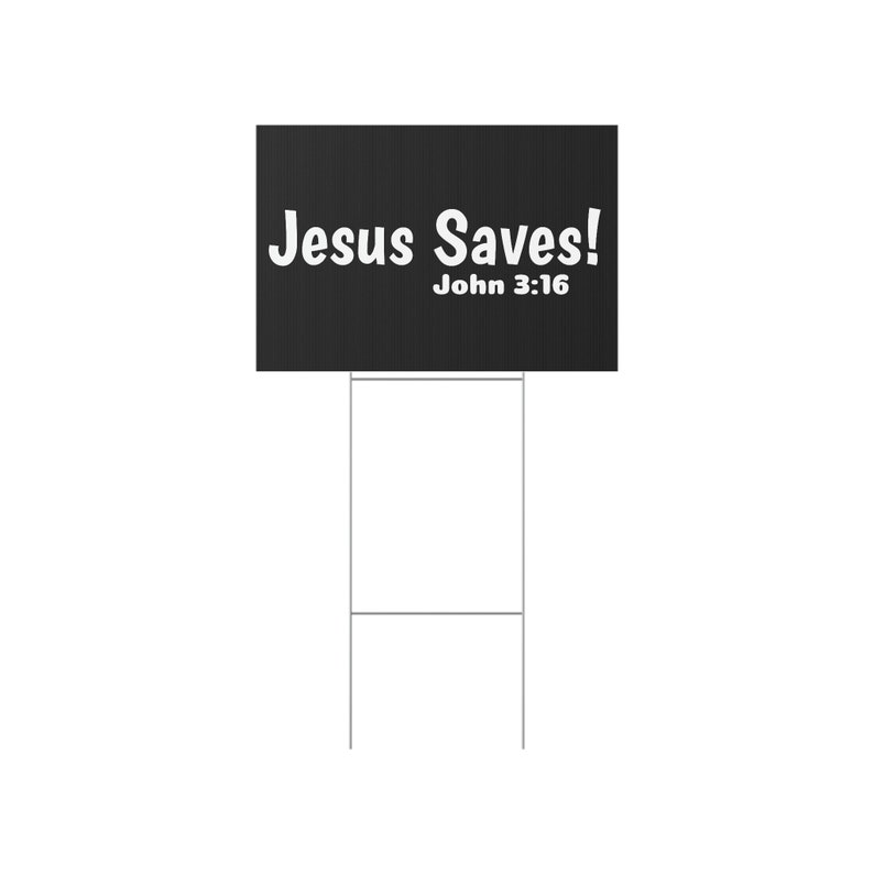 Jesus Saves Yard Sign - Etsy