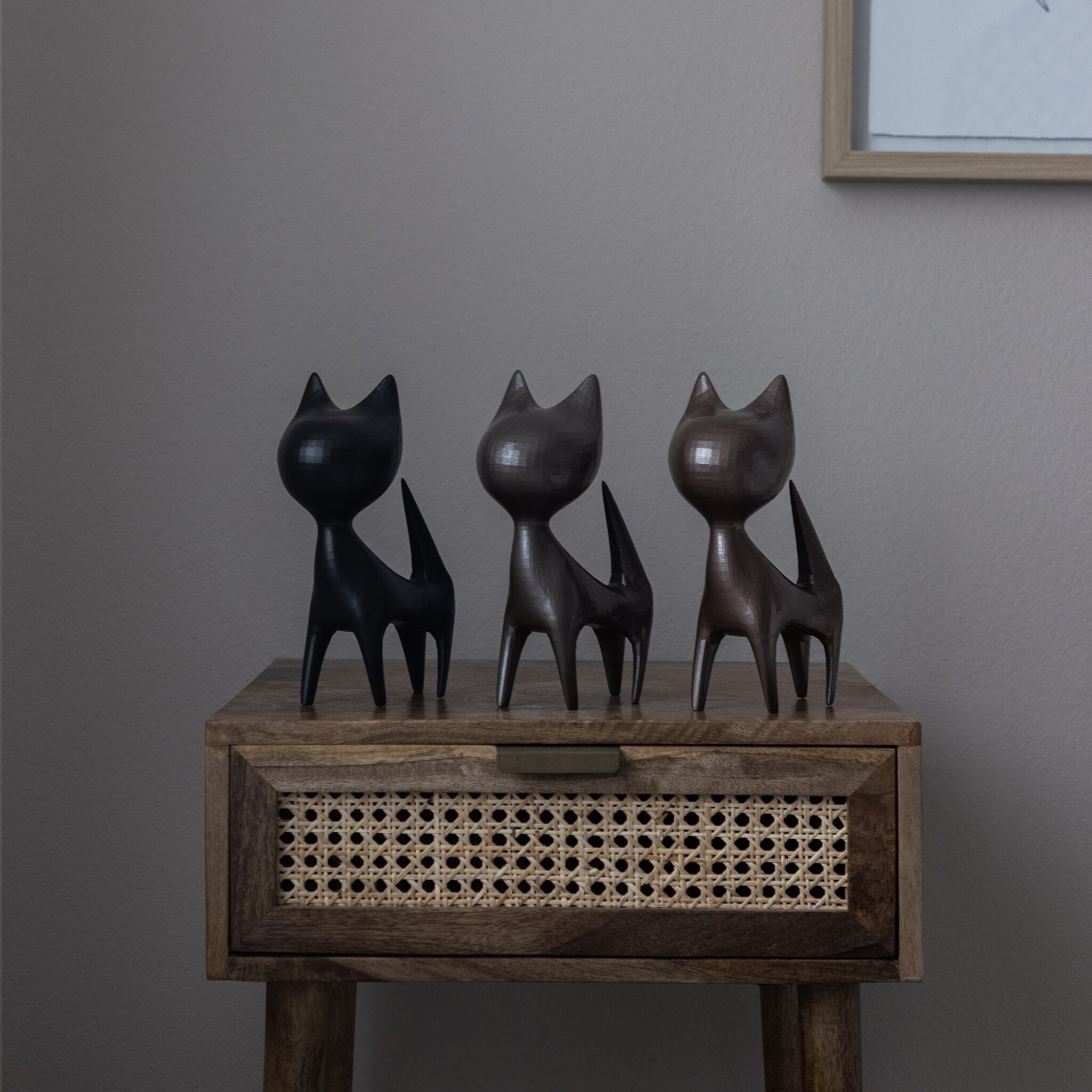 Stylish Modern Cat Statue Unique Decorative Figurine for - Etsy