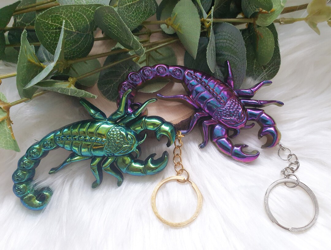 Resin Scorpion Keychain or Magnet, Unique Gift, Handmade With Epoxy ...