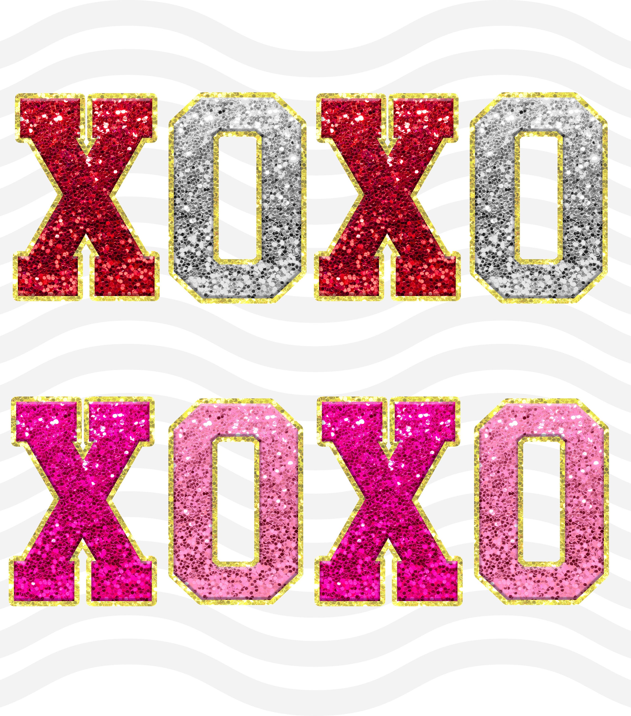 Valentine XOXO Png, Valentines Day Faux Sequin Sublimation Design ...