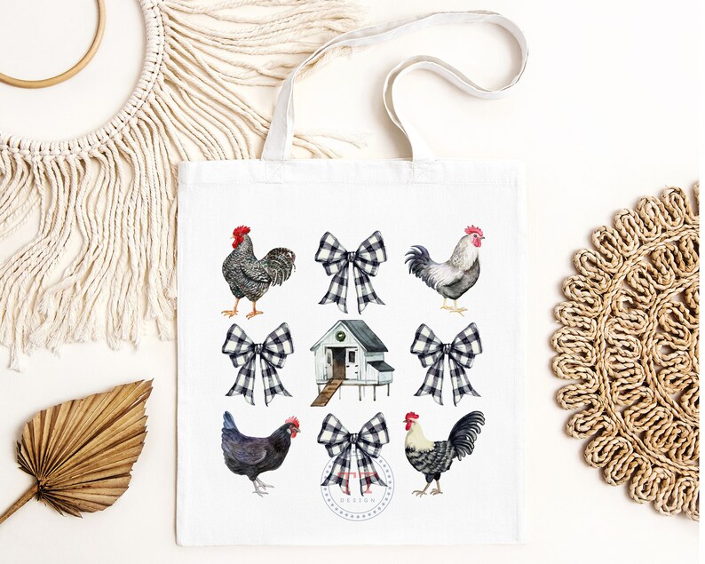 Coquette Chicken PNG, Chicken Png, Buffalo Check Bow, Farm Animals ...