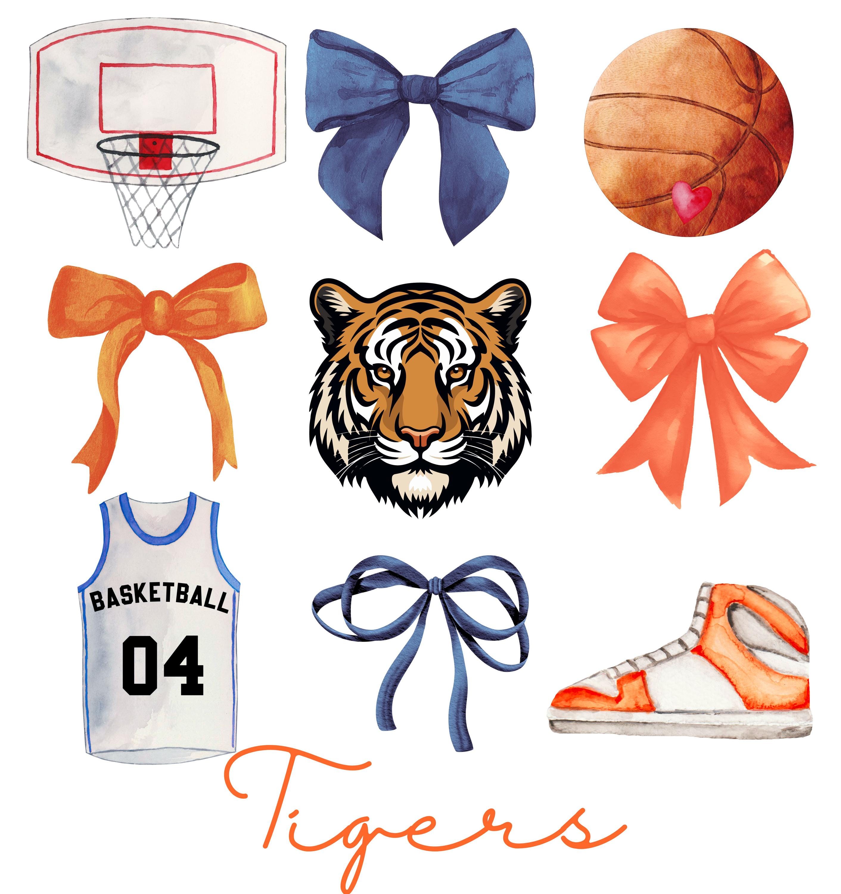 Custom Basketball PNG, College Png, Team Png, Coquette Bow, Preppy ...