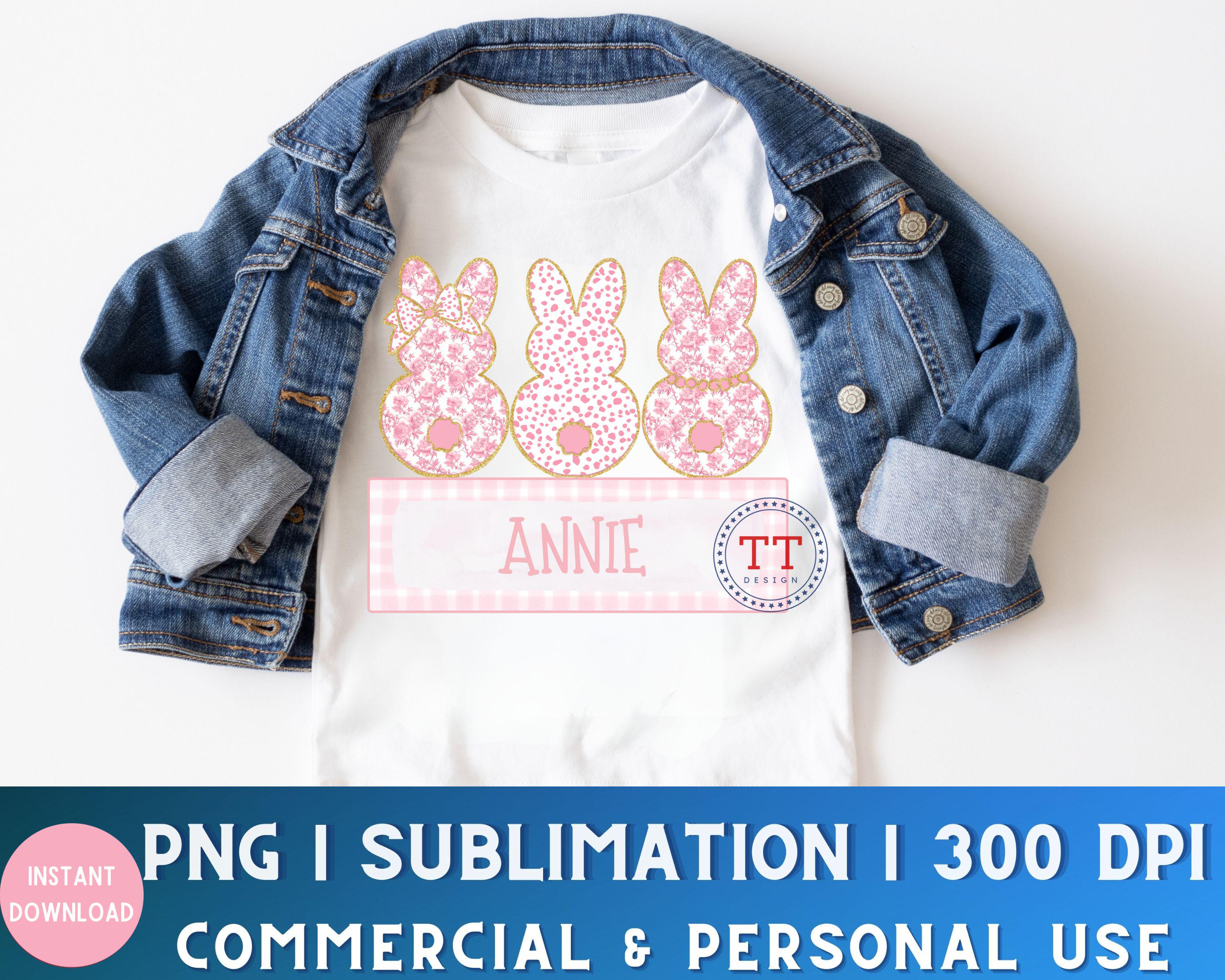 Custom Chinoiserie Easter Peeps PNG Personalized Kid’s Coquette Pink ...