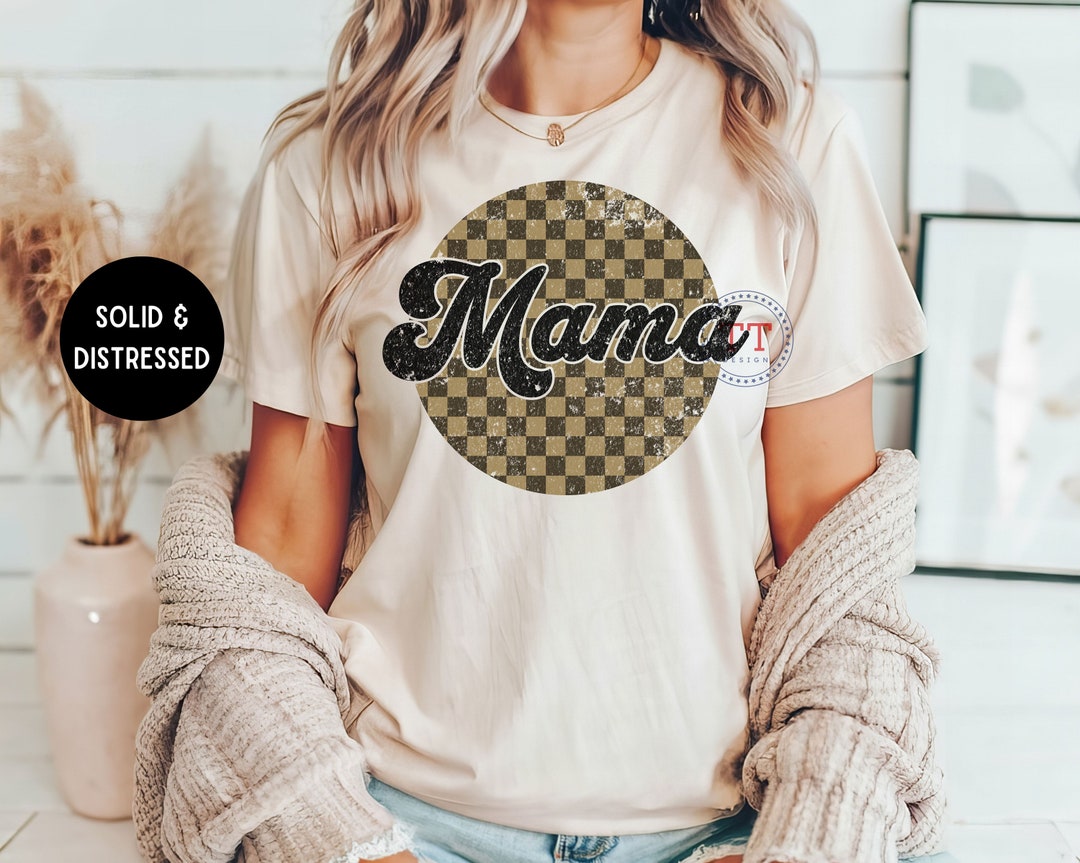 Mama Retro Checkered PNG, Trendy Mama Varsity Png, Retro Mama Png, Mama ...