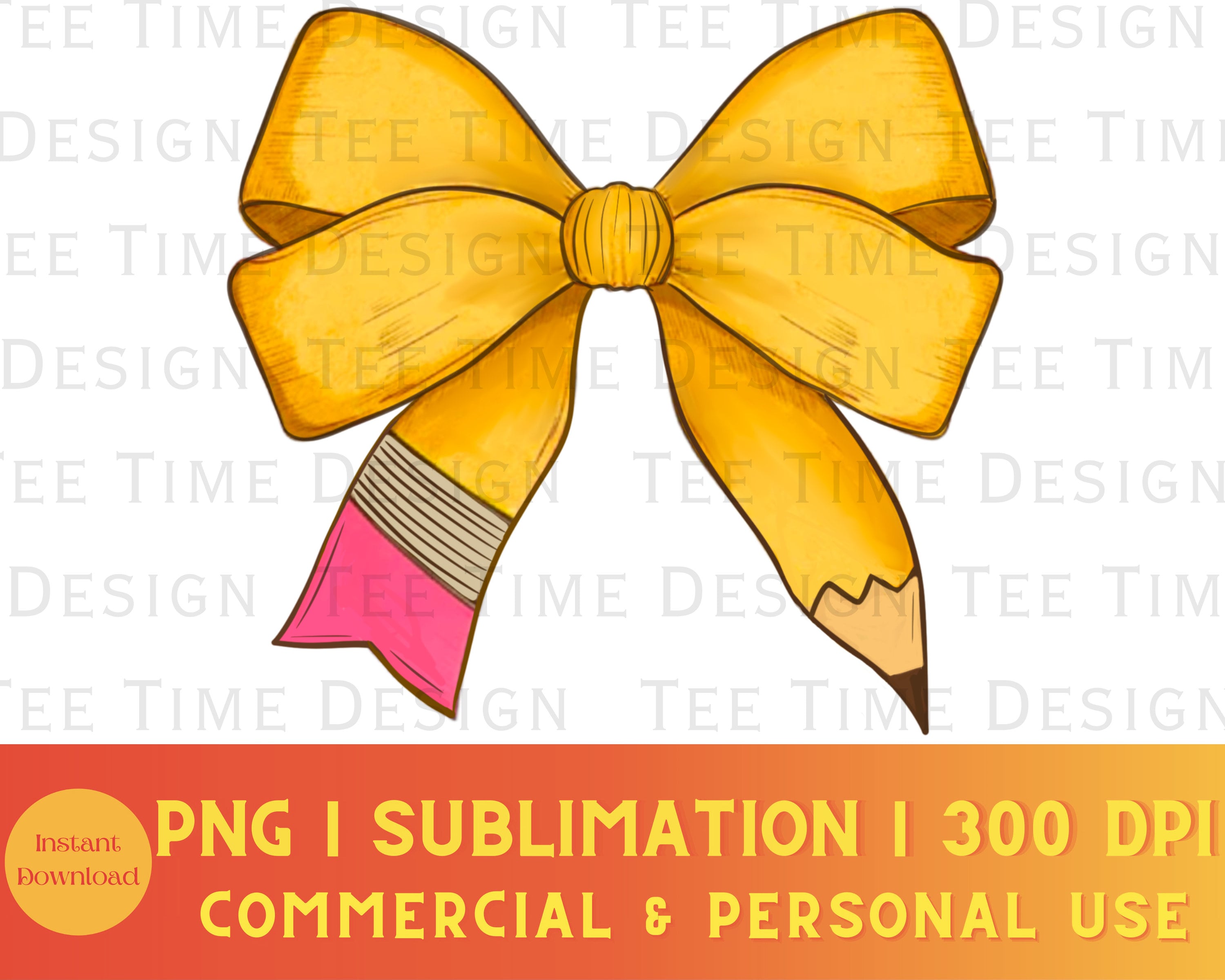 Teacher Png, Pencil Bow Png, Teacher Coquette Bow Png, Back to School ...