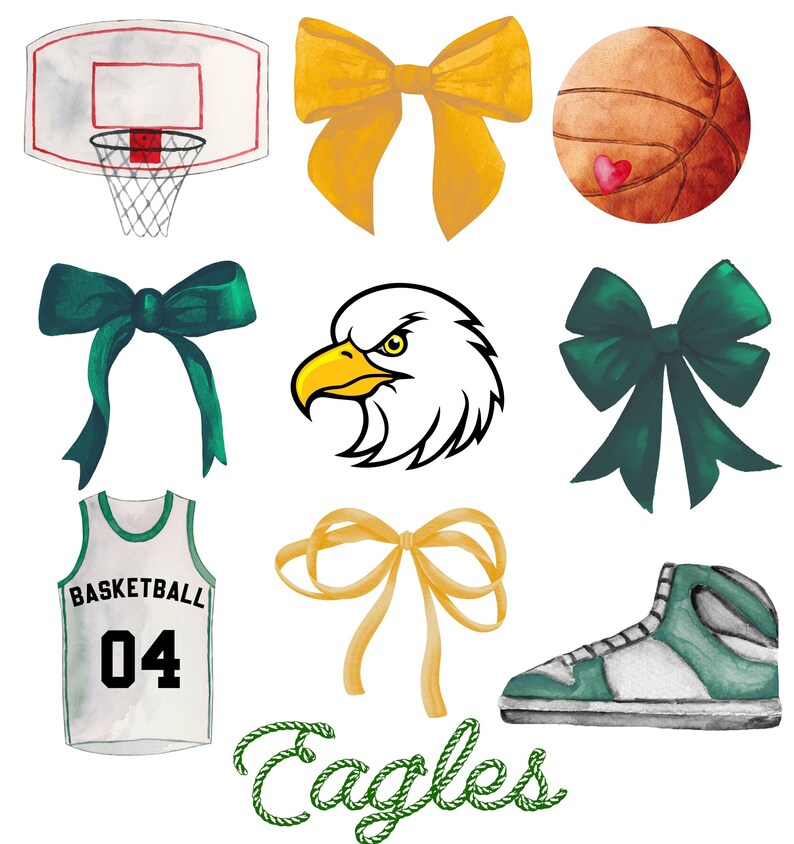 Custom Basketball PNG, College Png, Team Png, Coquette Bow, Preppy ...