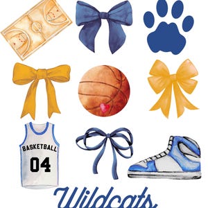 Custom Basketball PNG, College Png, Team Png, Coquette Bow, Preppy ...