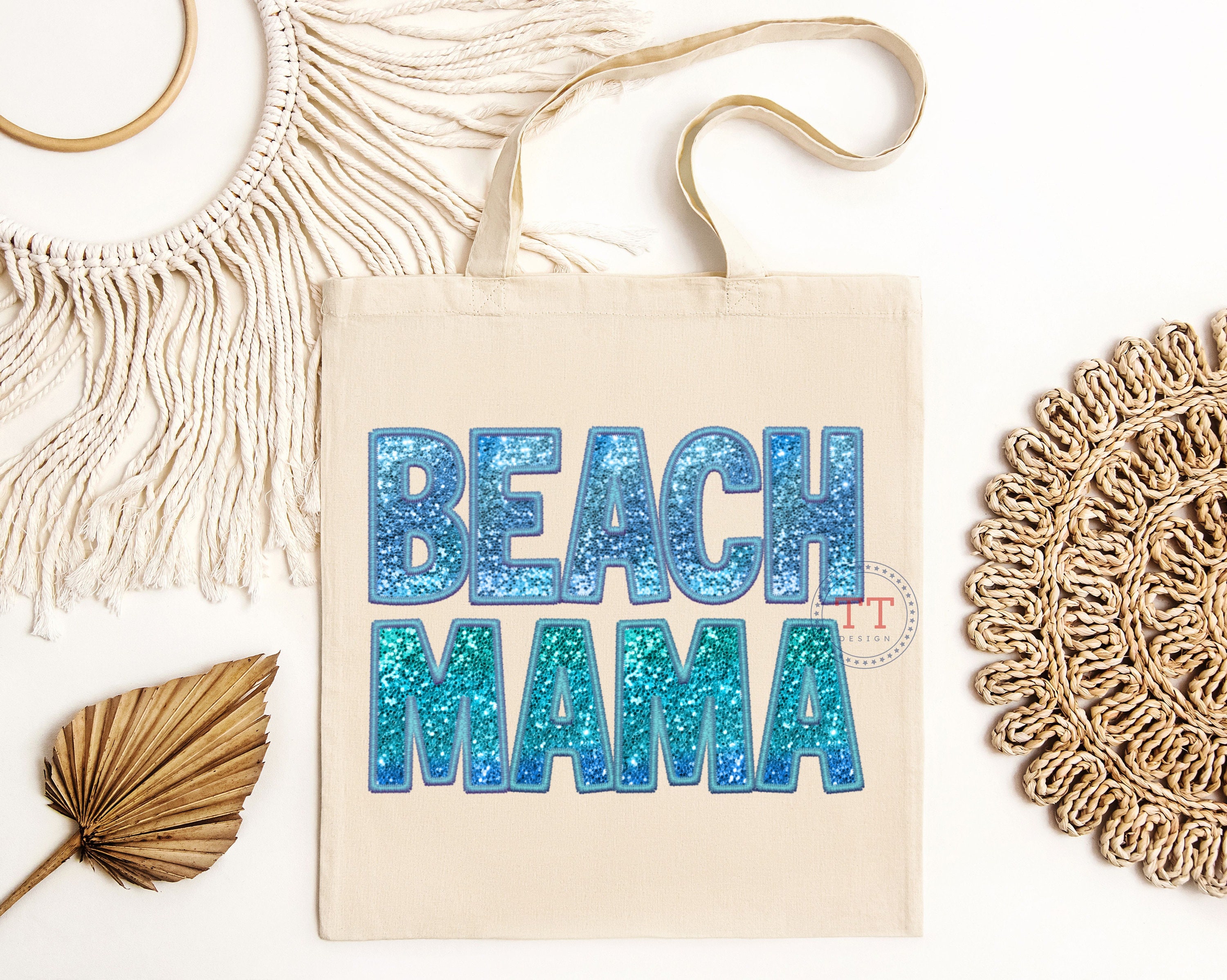 Beach Mama Faux Sequin PNG, Mama Png, Faux Sequin Png, Faux Sequin Glitter Shirt Png, Trendy ...