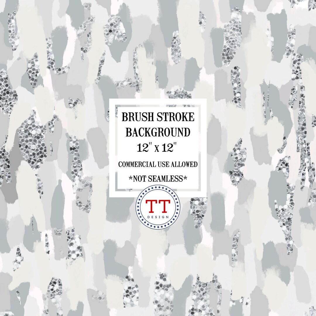 Neutral Gray Brushstrokes Digital Download Pattern Paper, Brush Strokes ...